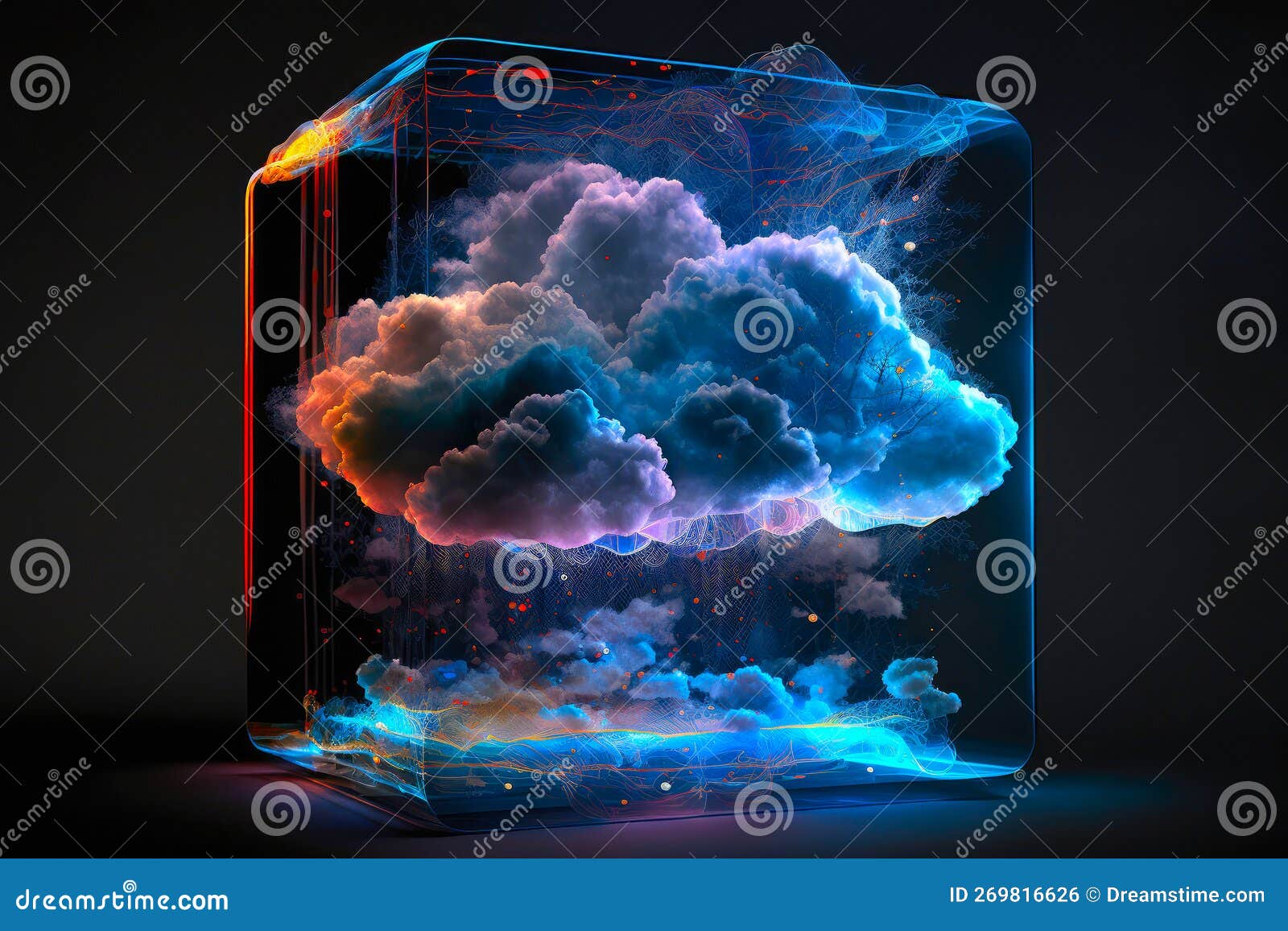 Cloud Storage, Futuristic Data Server Created with Generative AI ...