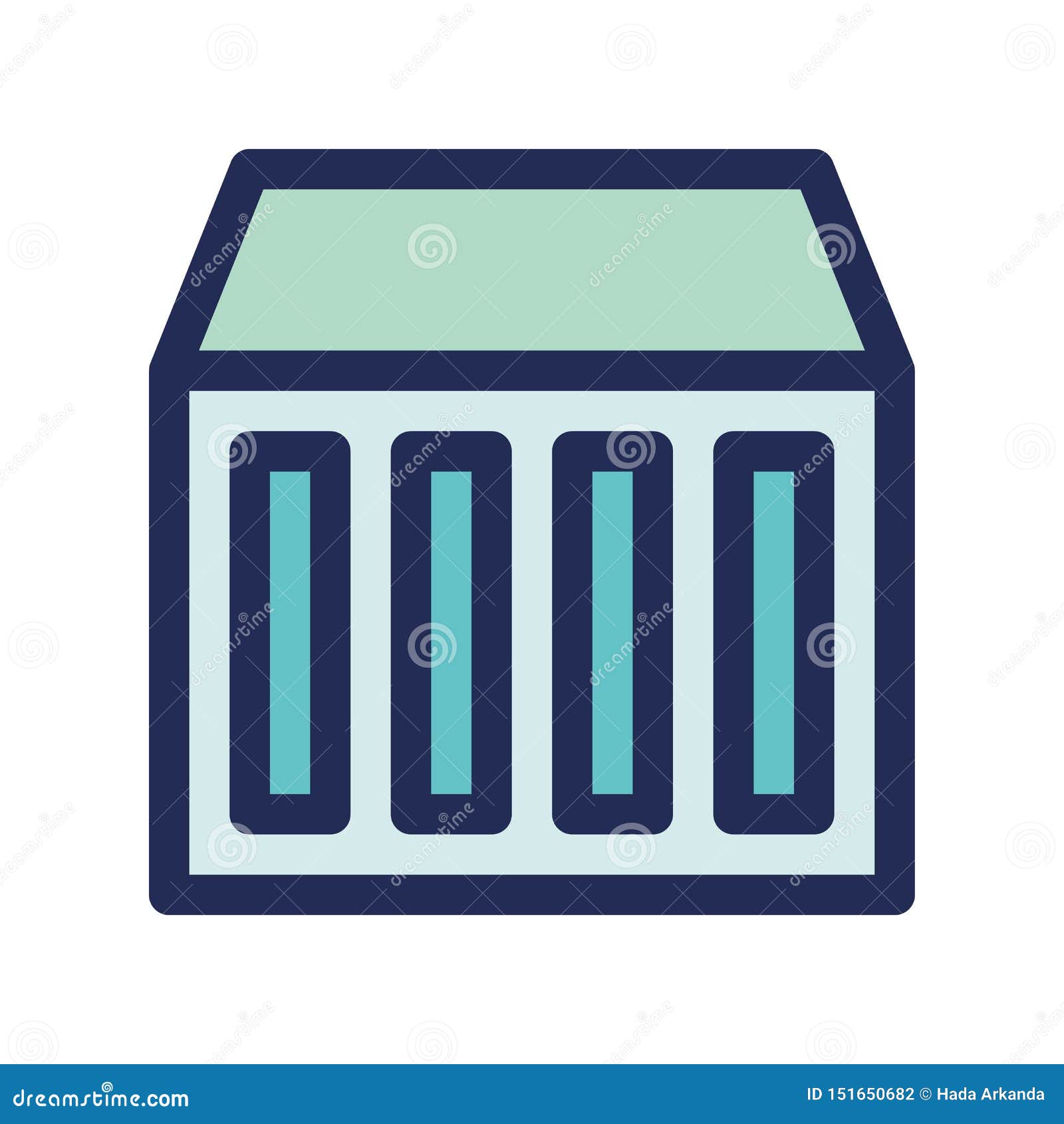 Cloud Storage Hardware Server Icon or Logo Illustrator Stock ...