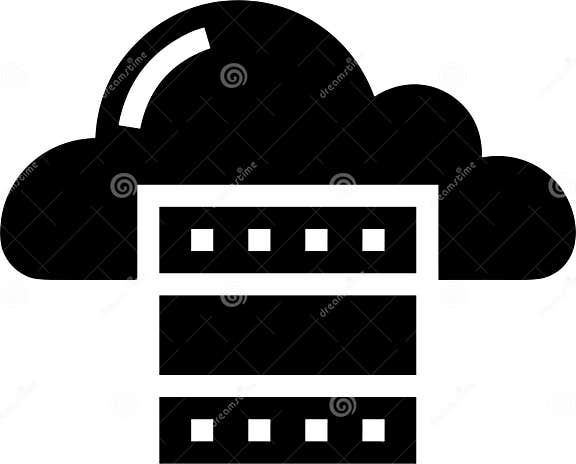 Cloud Storage Icon Symbol Vector Image. Illustration of the Database ...