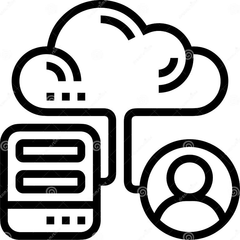 Cloud Storage Icon Symbol Vector Image. Illustration of the Database ...