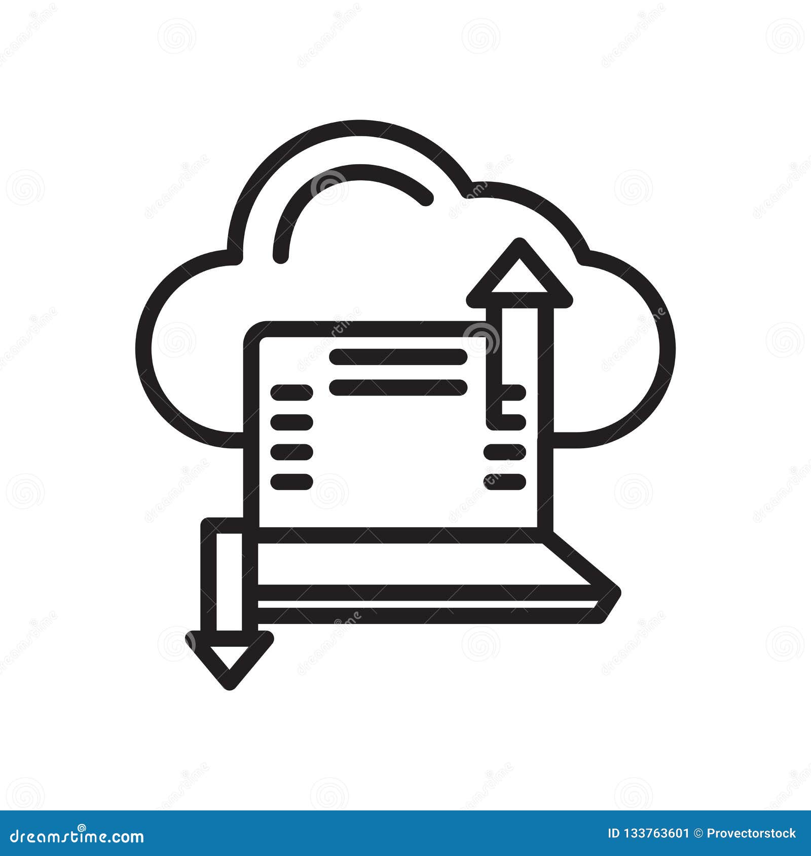 Cloud Storage Icon Vector Sign and Symbol Isolated on White Back Stock ...