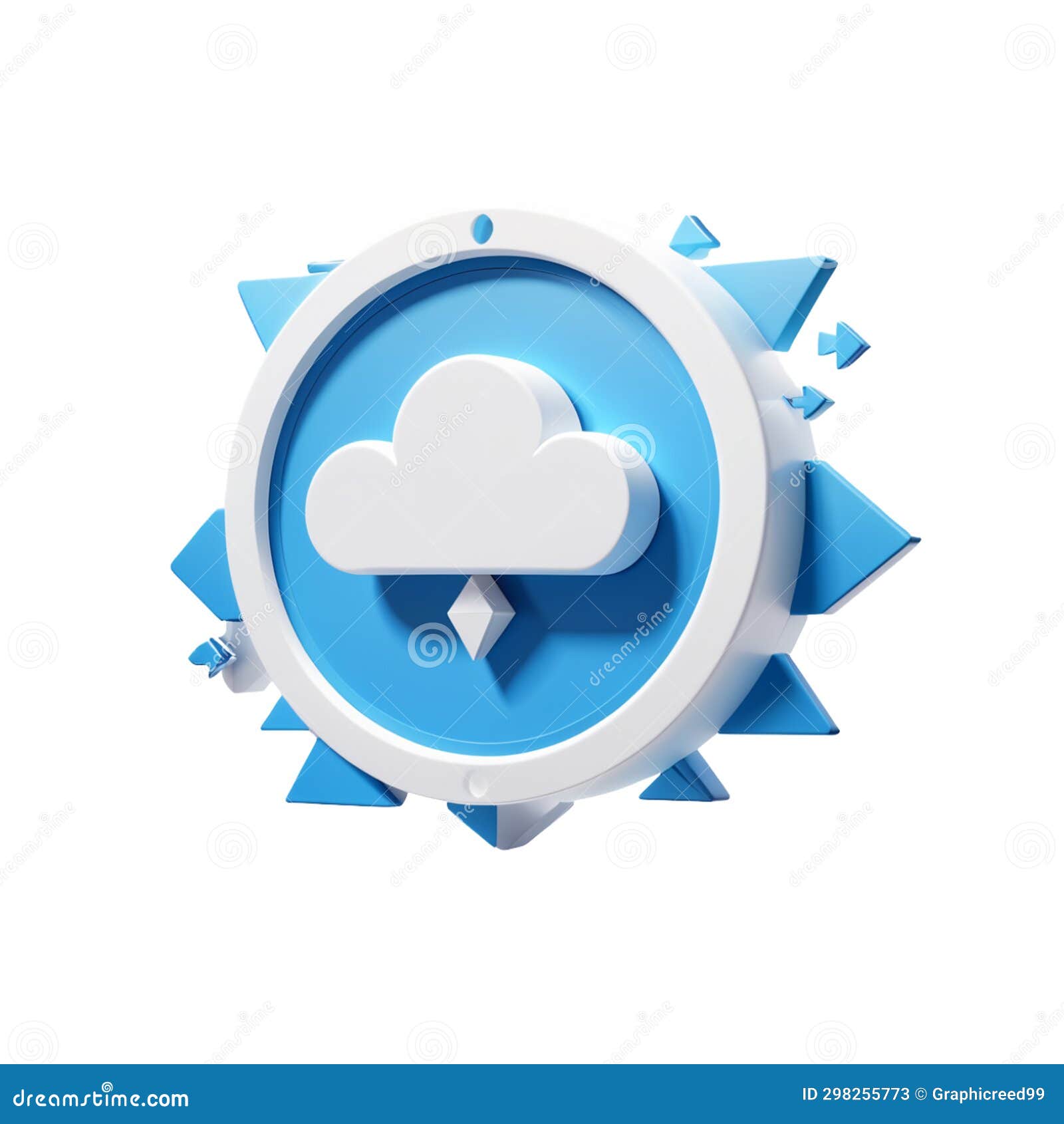 Cloud Storage Icon on a White Background. Ai Generative Stock ...