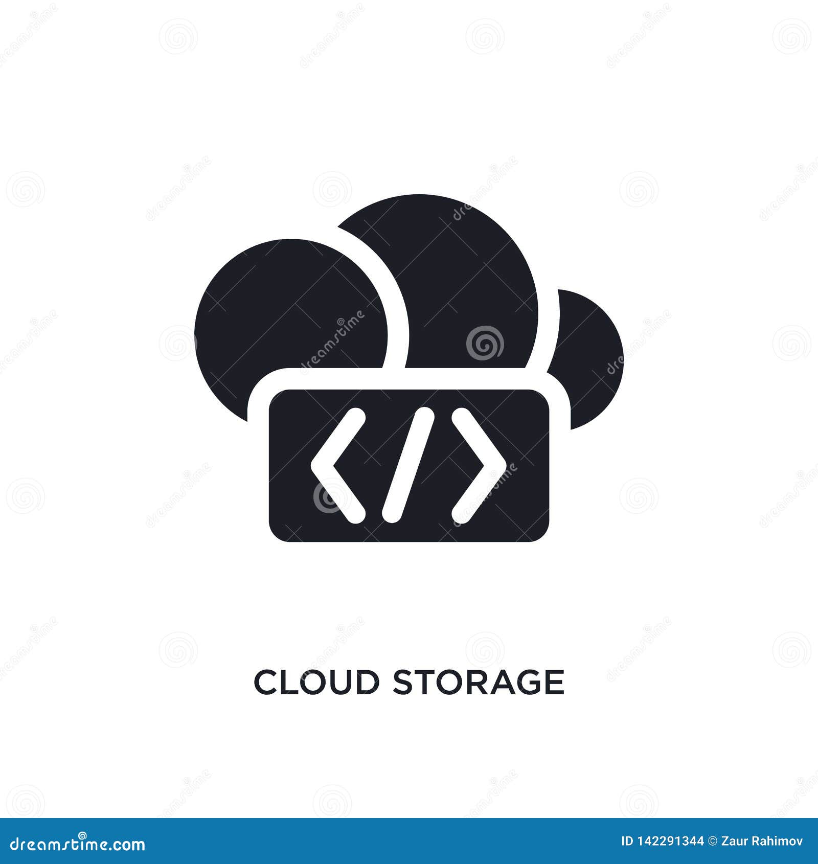 Cloud Storage Isolated Icon. Simple Element Illustration from ...