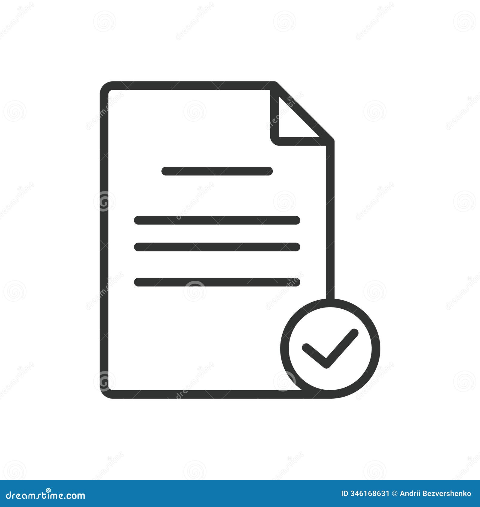 Documents Done, Icon In Line Design. Documents, Done, File, Completed ...