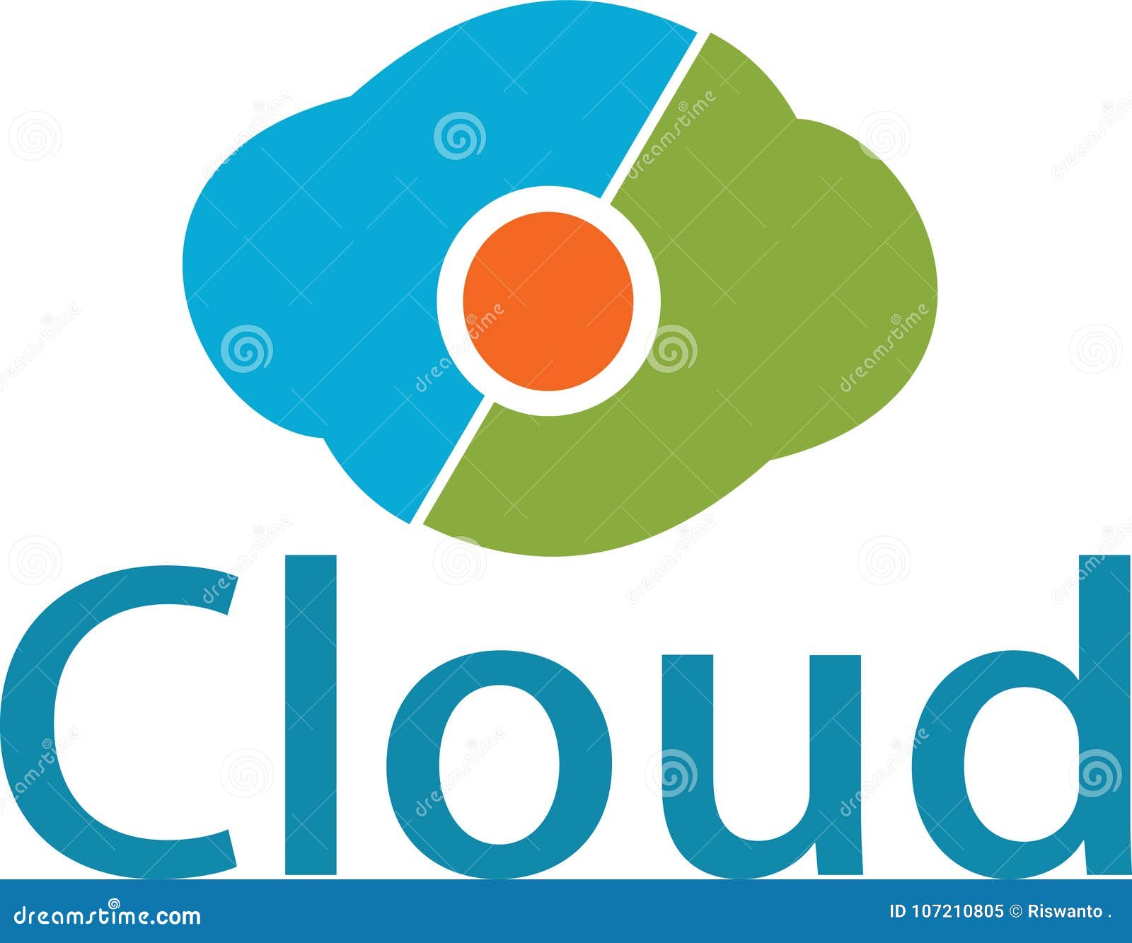 Cloud Storage and Logo Images Stock Illustration - Illustration of ...
