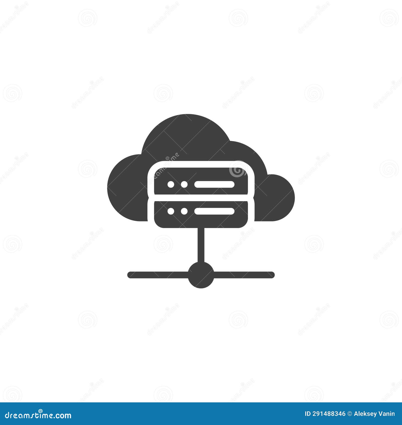Cloud Storage Server Vector Icon Stock Illustration - Illustration of ...