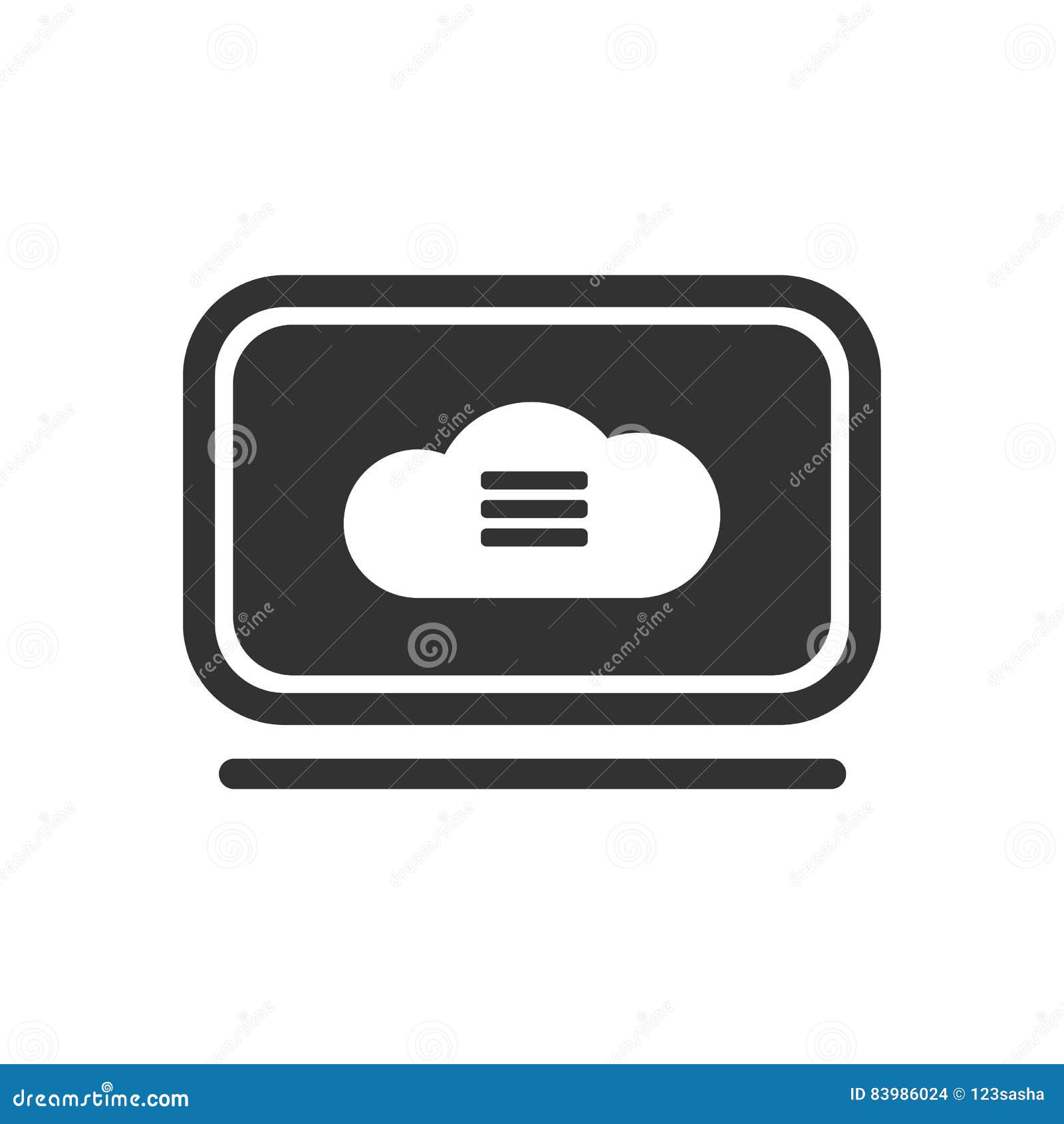 Cloud Storage Service Icon stock vector. Illustration of services ...