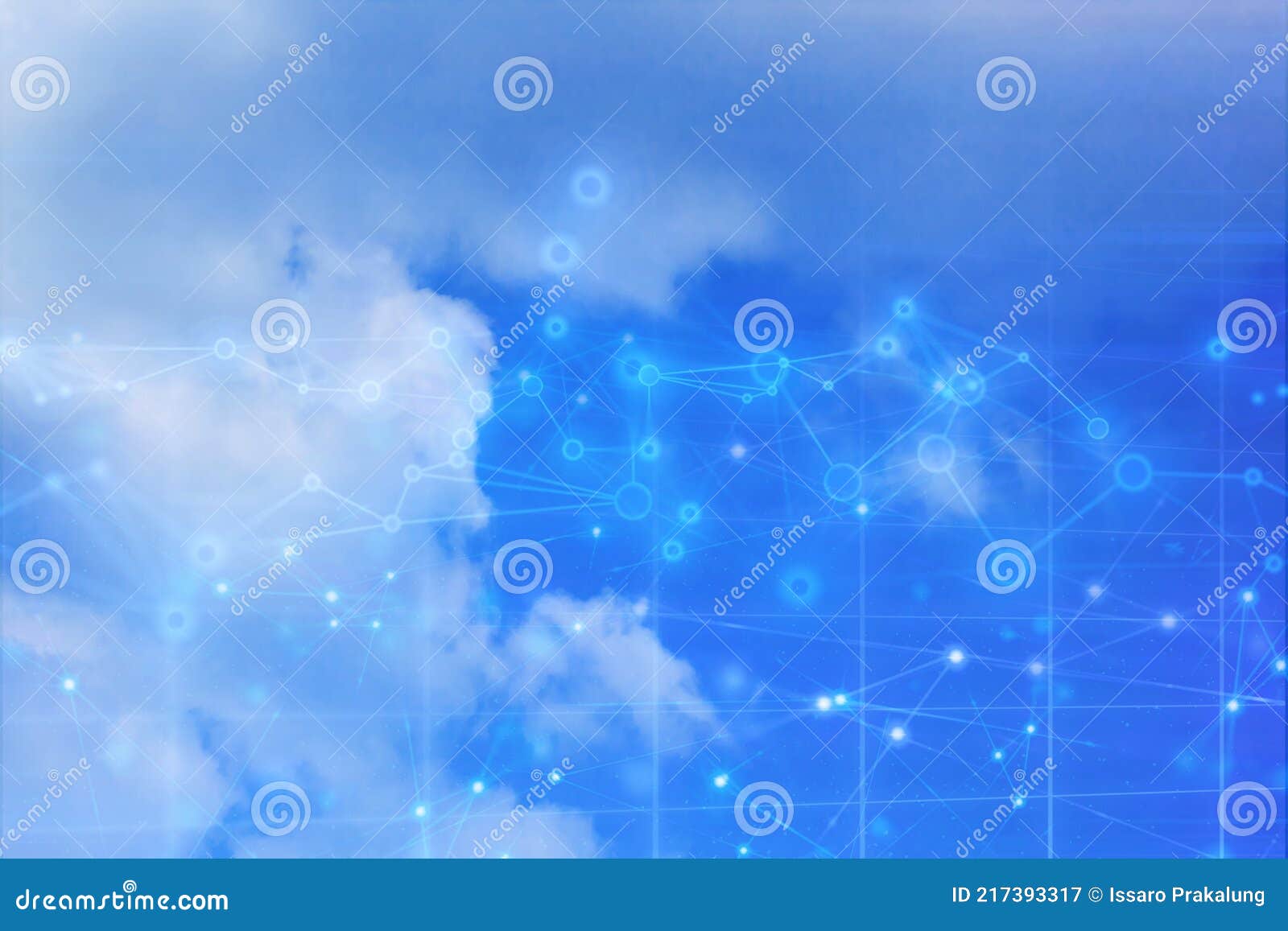 Cloud Storage on Sky Background by Digital Ai Data Web Online ...