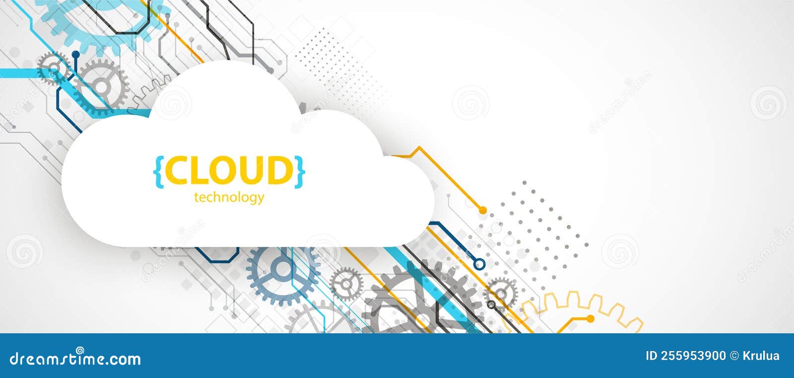 Cloud Storage Technology. Integrated Digital Web Concept Background ...