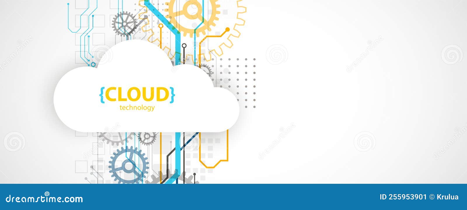 Cloud Storage Technology. Integrated Digital Web Concept Background ...