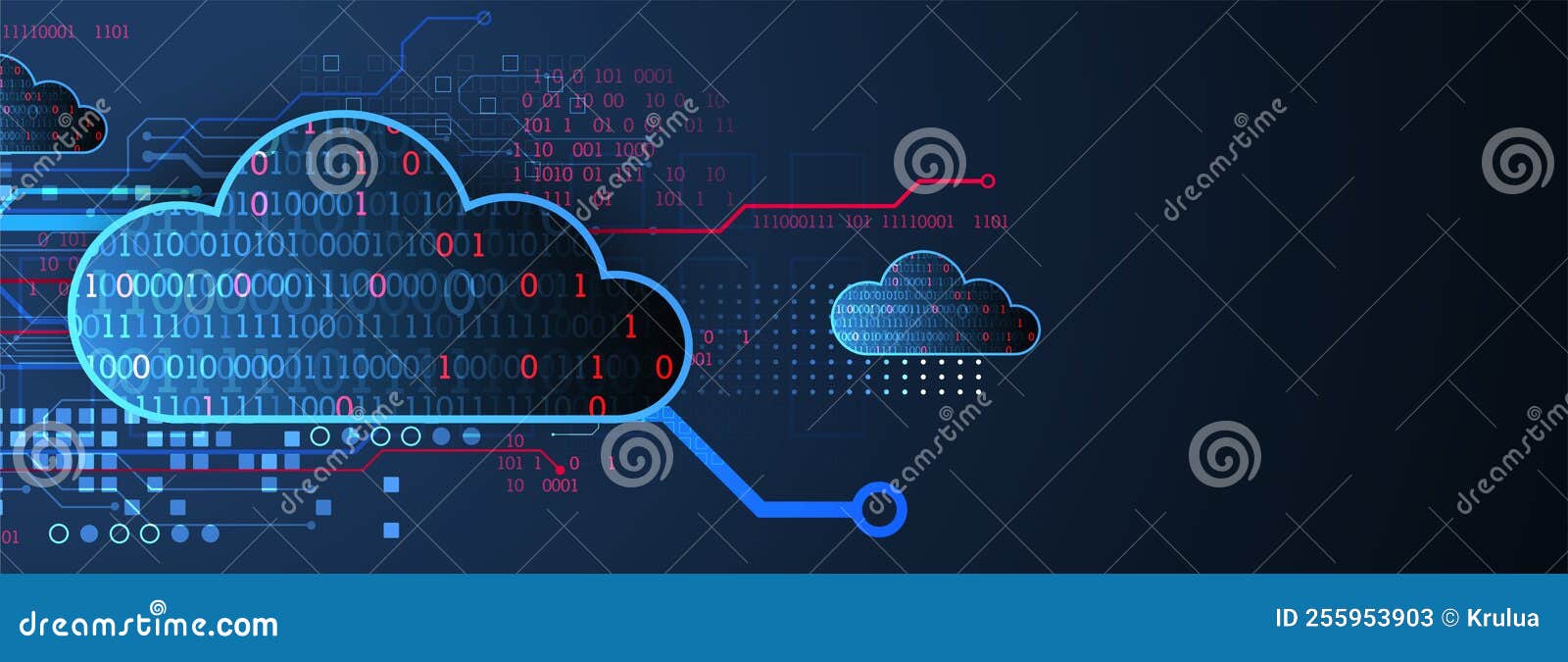 Cloud Storage Technology. Integrated Digital Web Concept Background ...