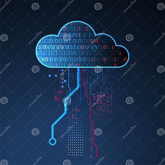 Cloud Storage Technology. Integrated Digital Web Concept Background ...