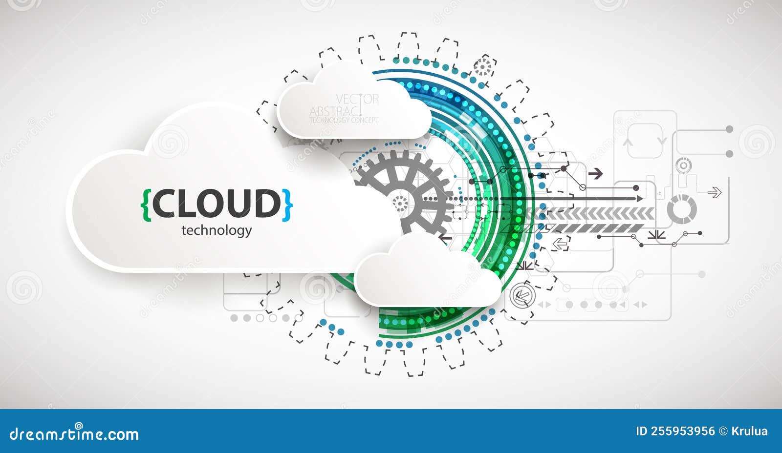 Cloud Storage Technology. Integrated Digital Web Concept Background ...