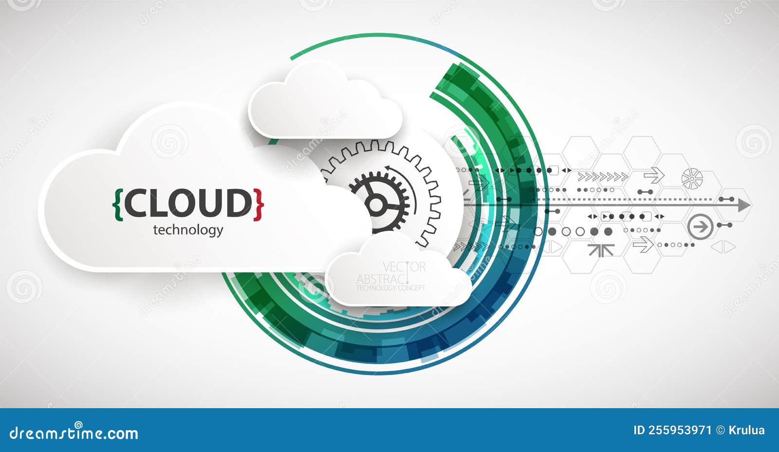 Cloud Storage Technology. Integrated Digital Web Concept Background ...