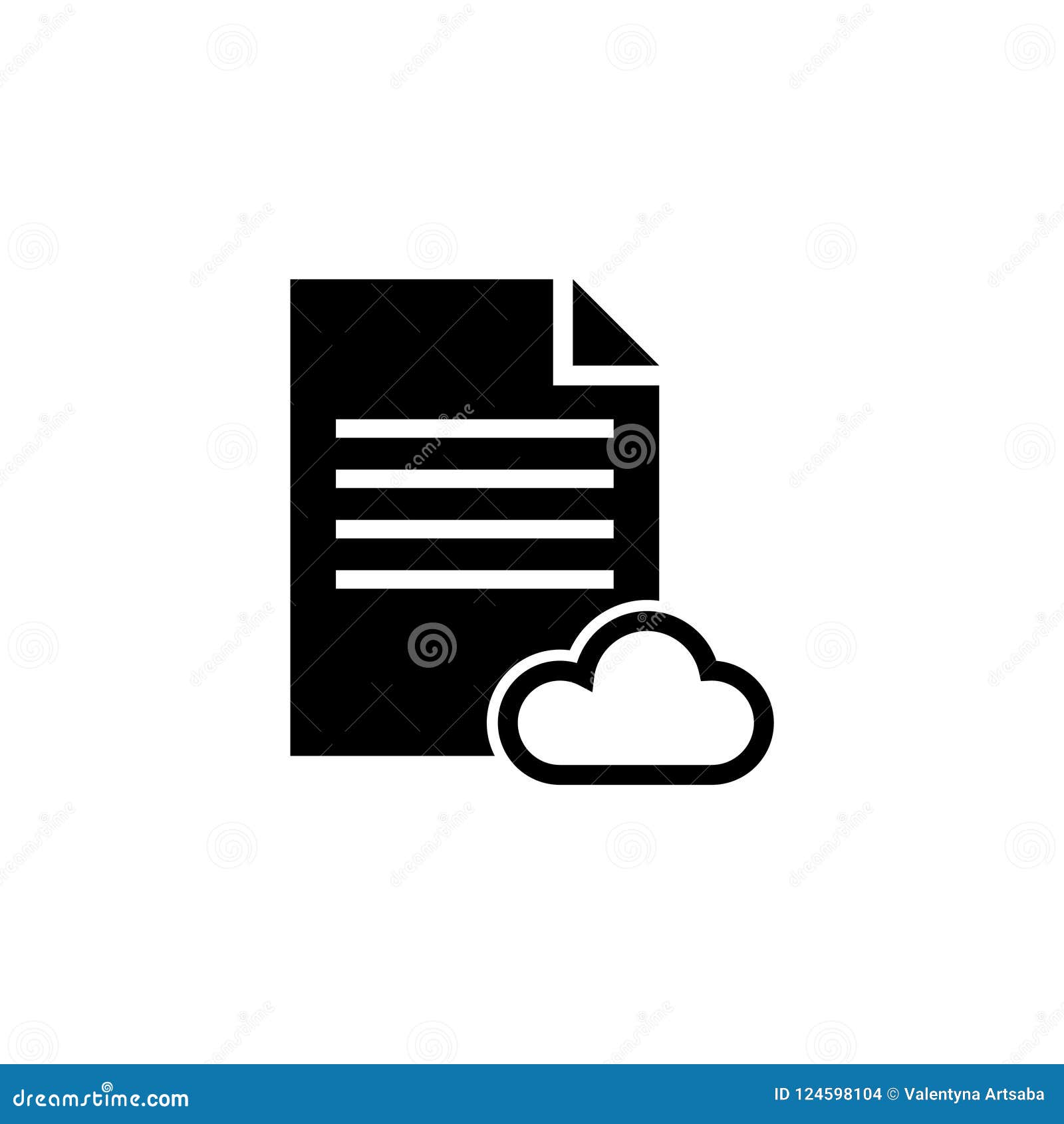 Cloud Storage Text Document Flat Vector Icon Stock Vector ... Cloud Storage Text Document Flat Vector Icon Stock Vector ...