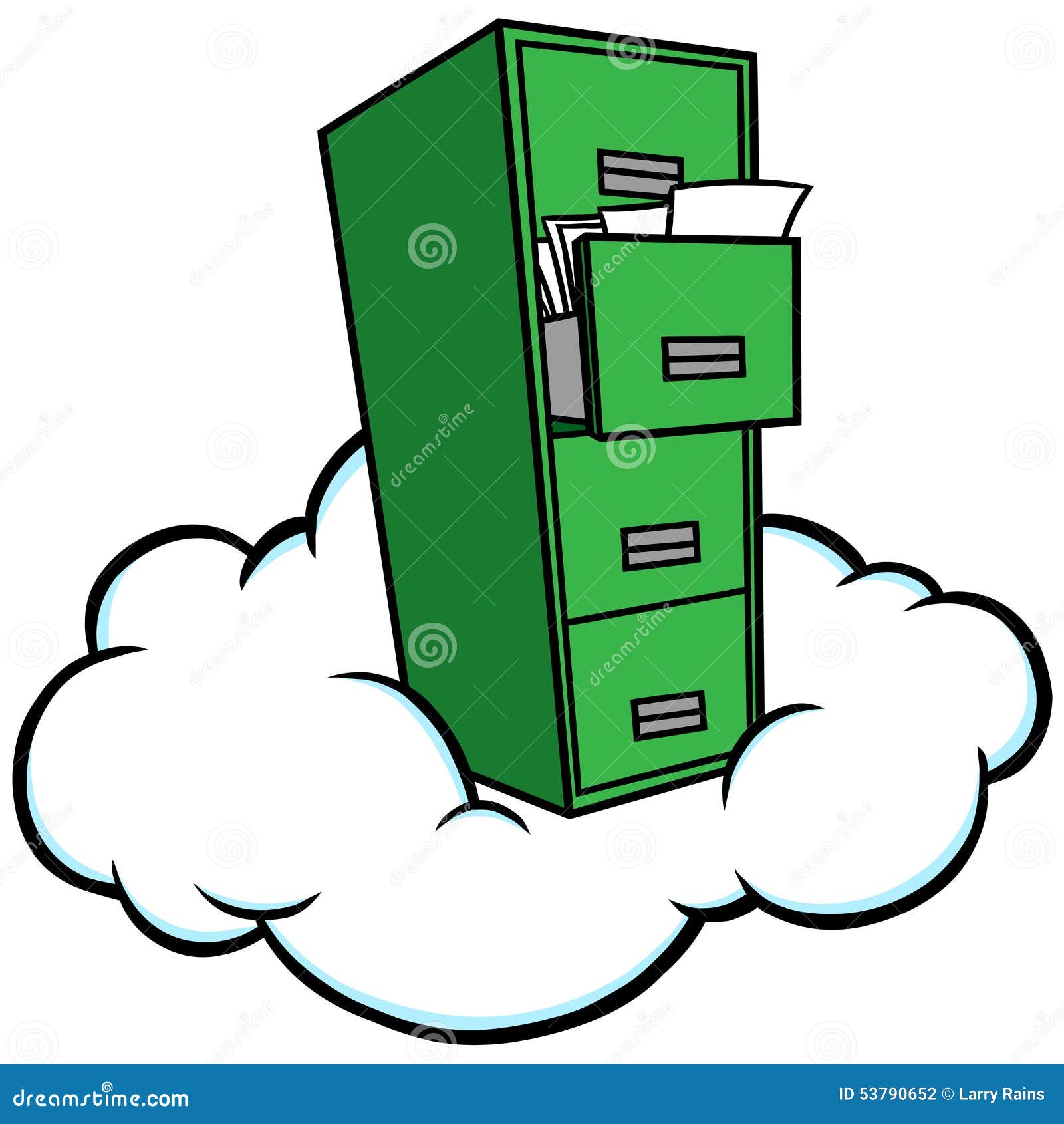 Cloud Storage stock vector. Illustration of wireless - 53790652