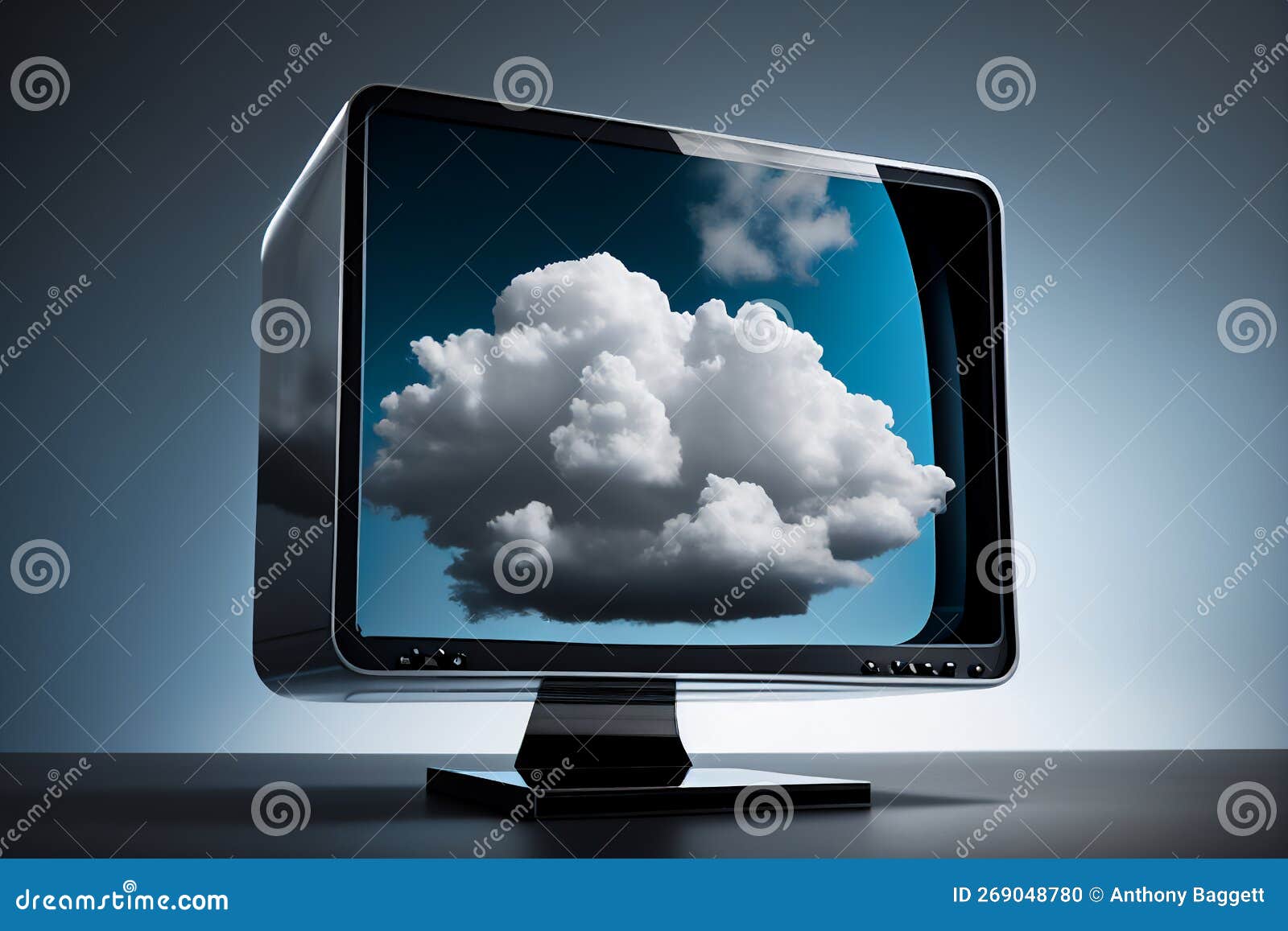 Cloud Storage Web Technology For Storing Data Through The Internet When Online Using A Computer