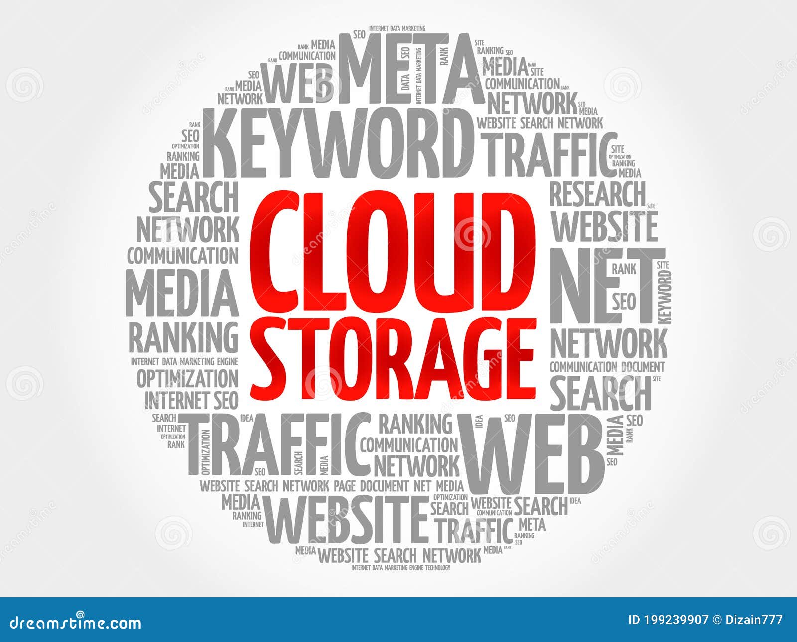 Cloud Storage Word Cloud Collage Stock Illustration - Illustration of ...