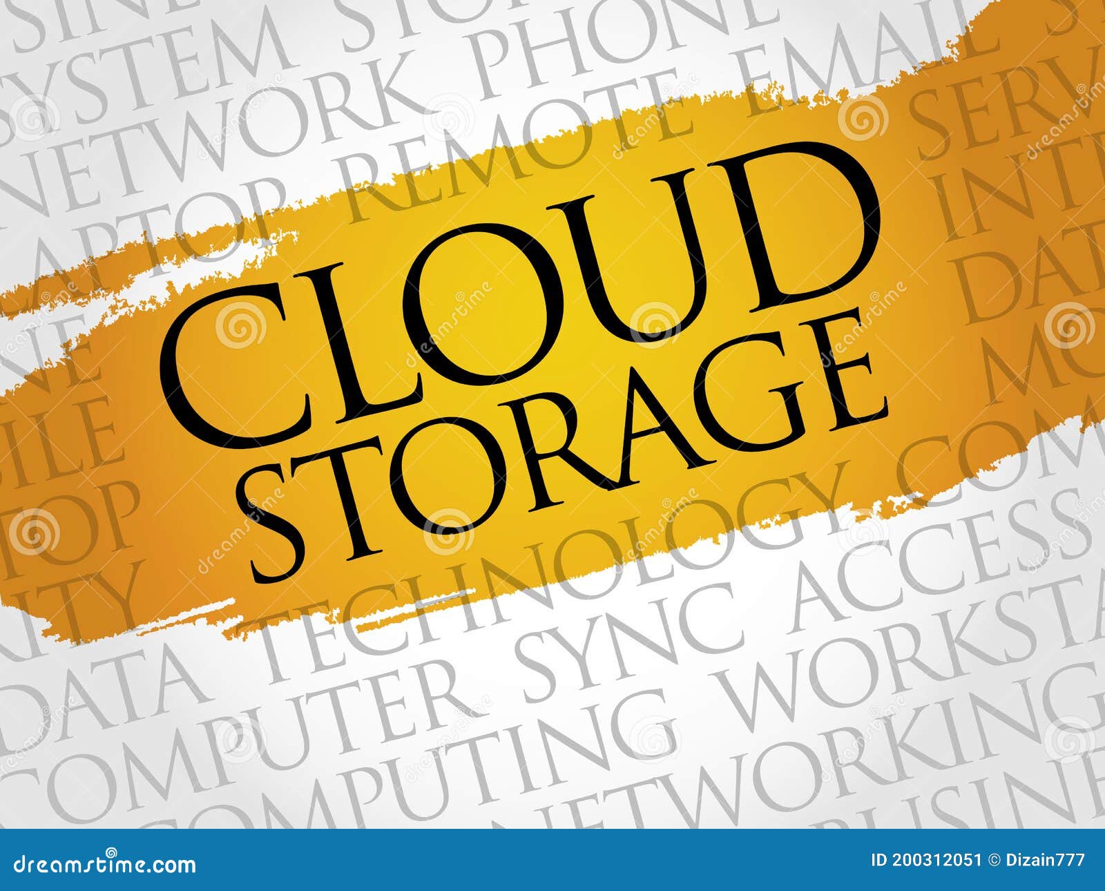 Cloud Storage word cloud stock illustration. Illustration of ...