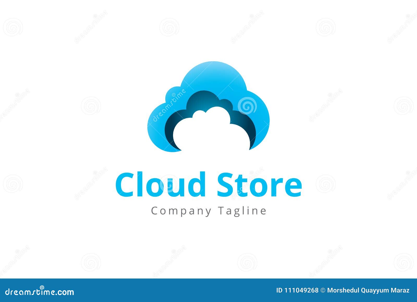 Cloud Store Logo Design Template Vector Stock Vector - Illustration of ...
