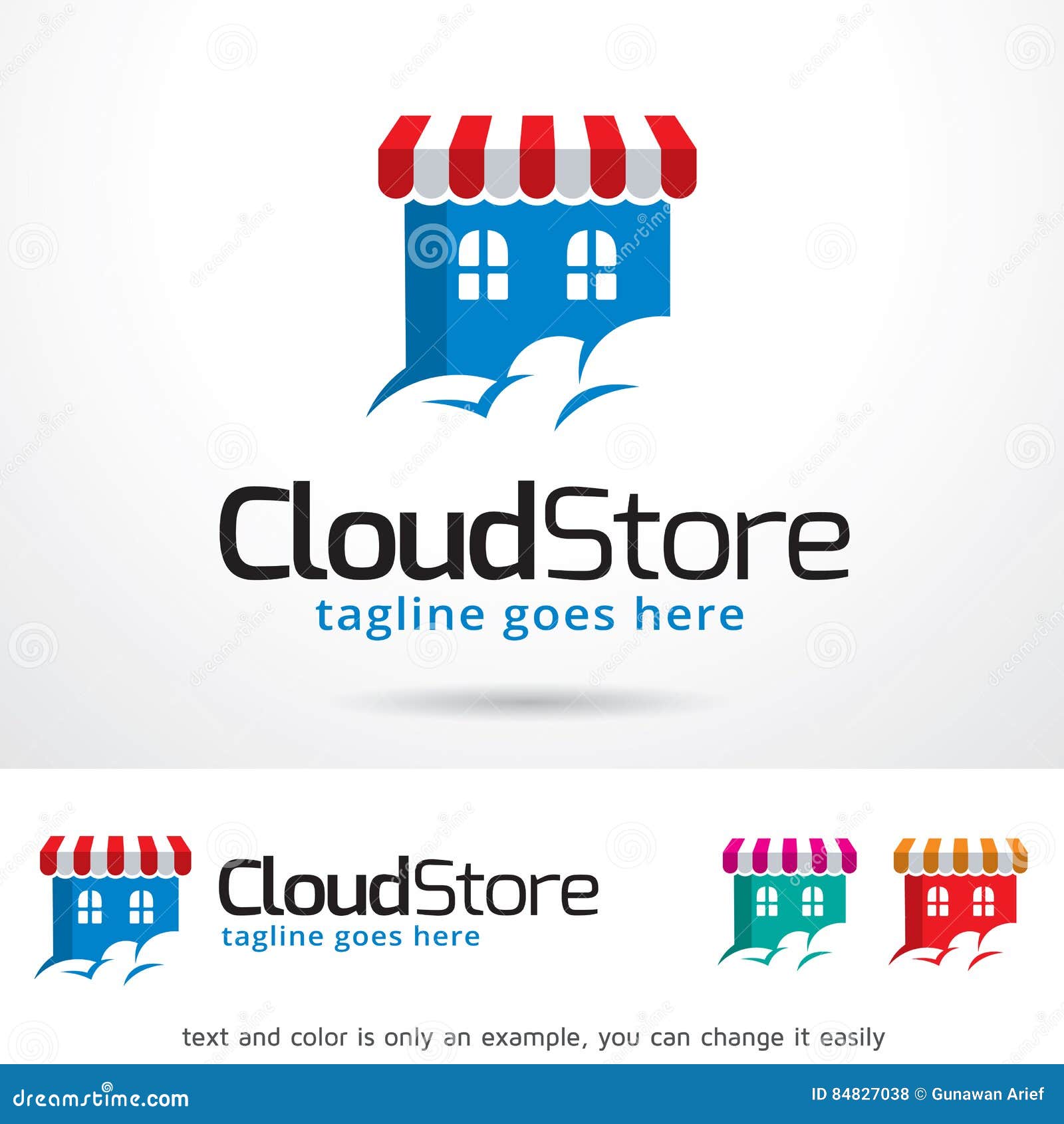 Cloud Store Logo Template Design Vector Stock Vector - Illustration of ...