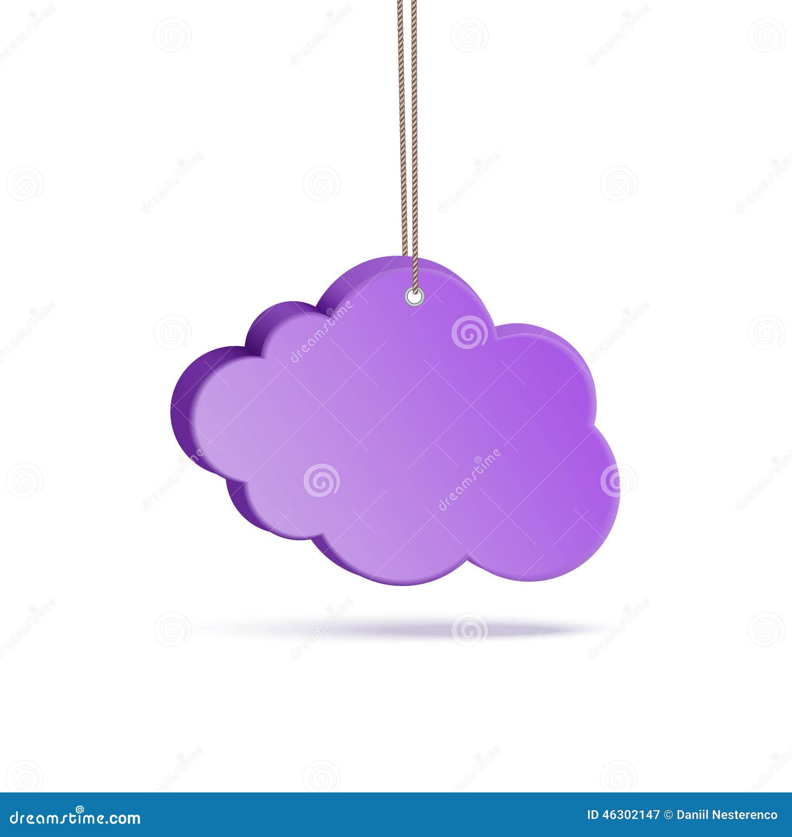 Cloud on a string stock vector. Illustration of icon - 46302147
