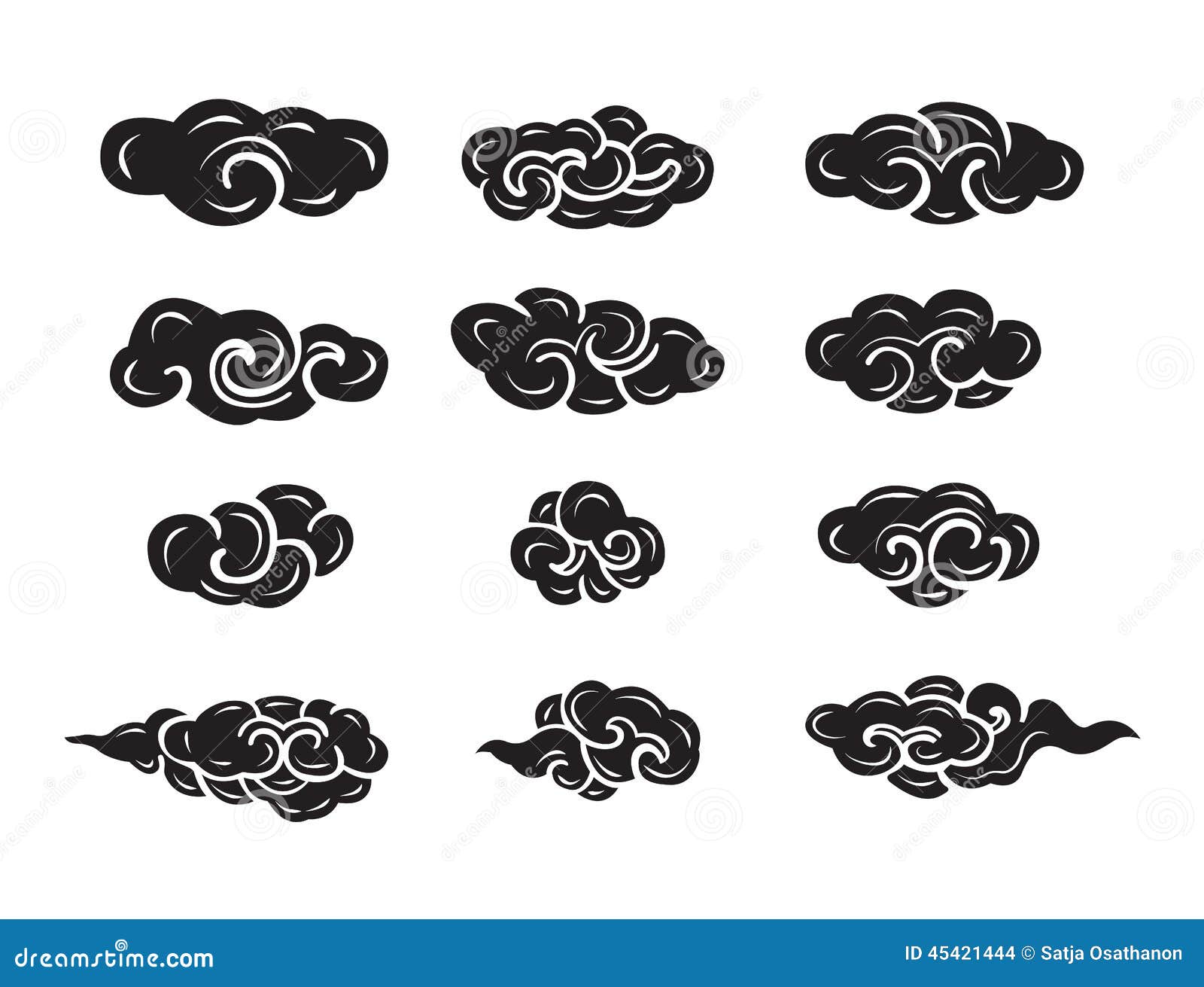 Cloud style chinese stock vector. Illustration of asia - 45421444