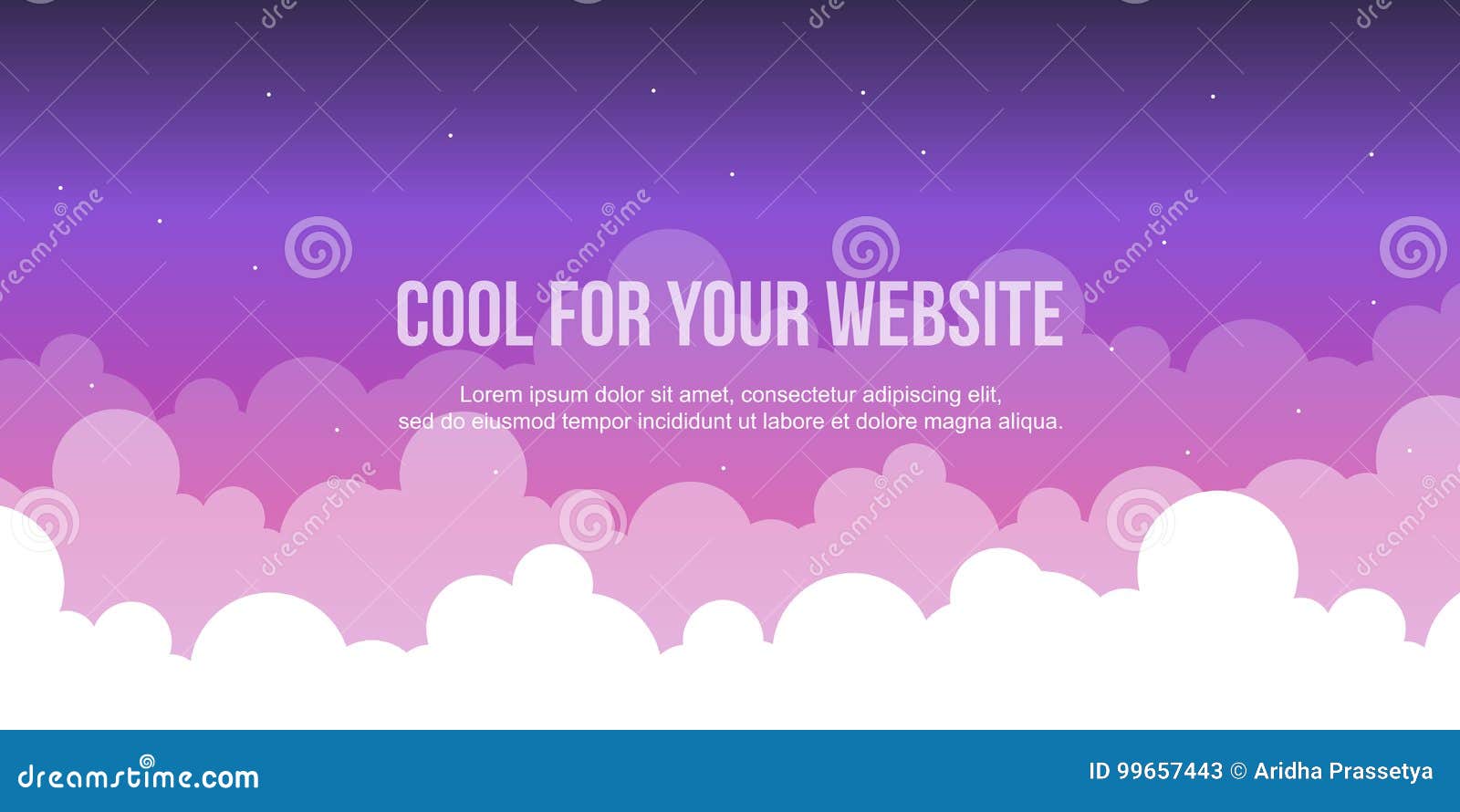 Cloud Style Header Website Collection Stock Vector - Illustration of ...