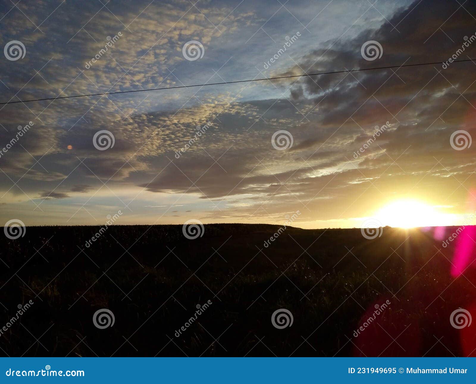 Cloud and Sun Beautiful Sunset Real Sunset Stock Image - Image of cloud ...
