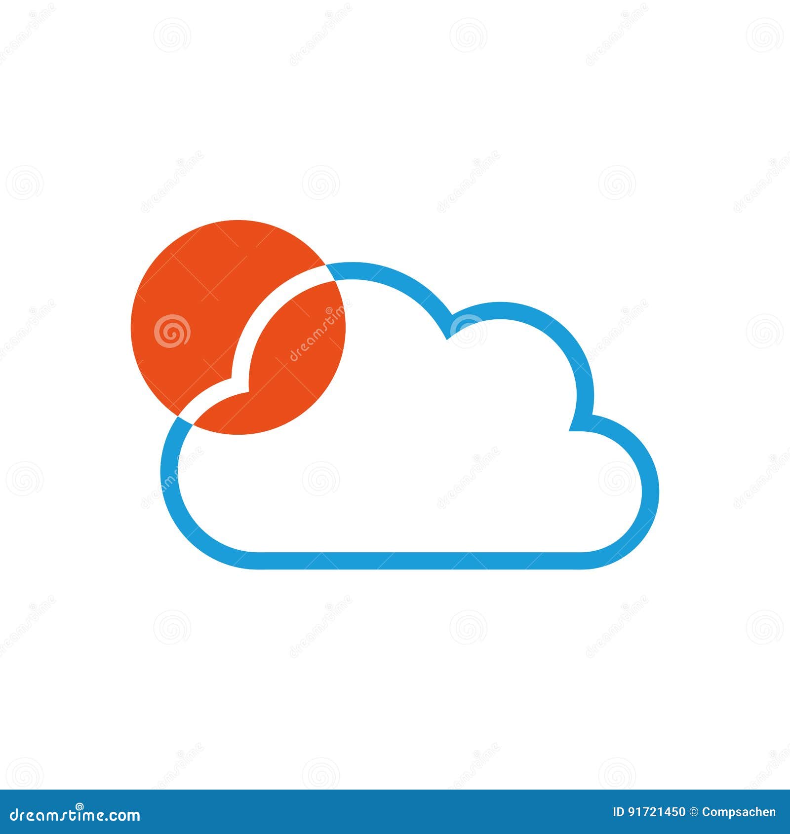Cloud and Sun, Cloud and Travel Logo Stock Vector - Illustration of ...