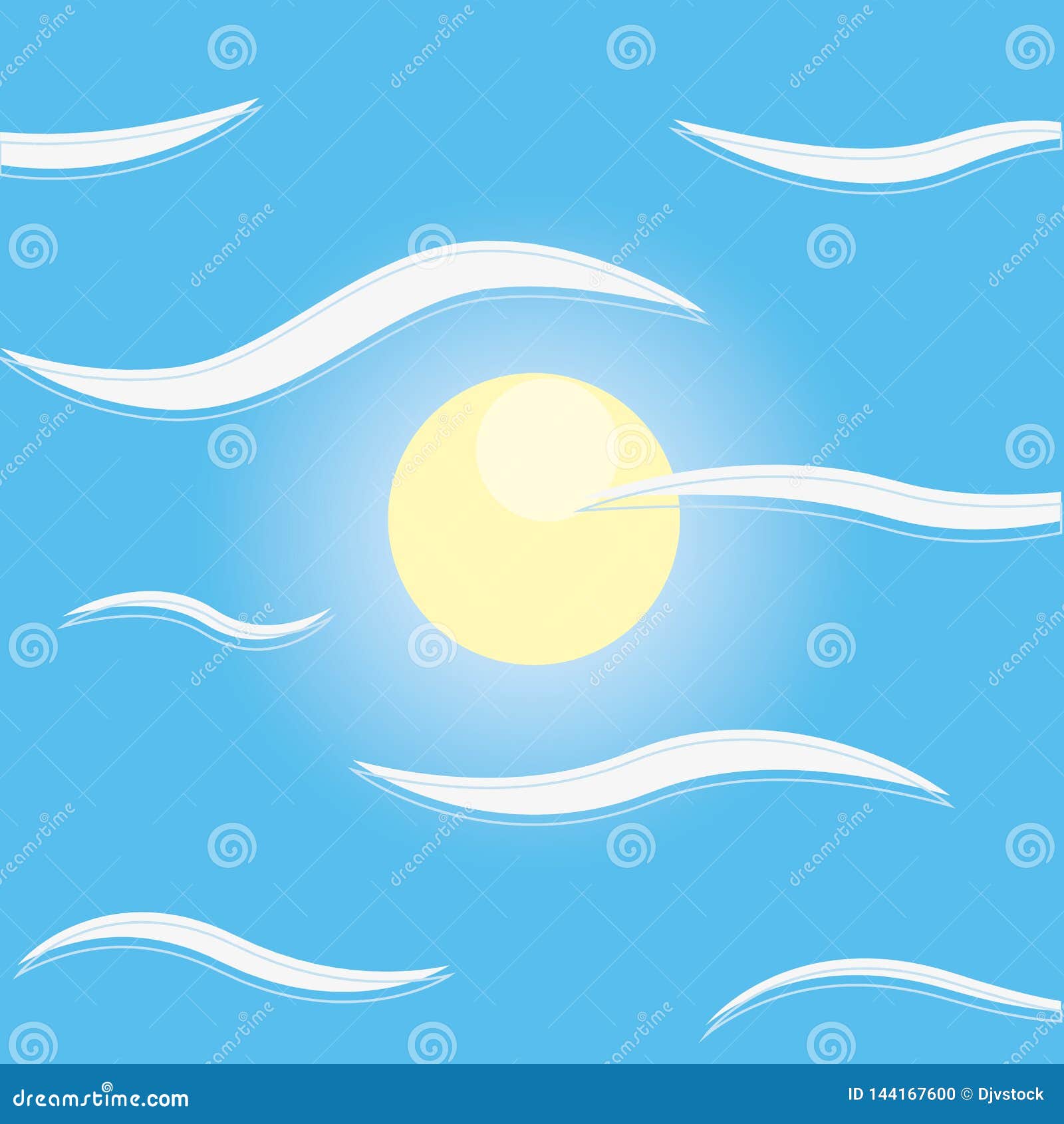 Cloud Sun Day Sky Sunlight Design Stock Illustration - Illustration of ...
