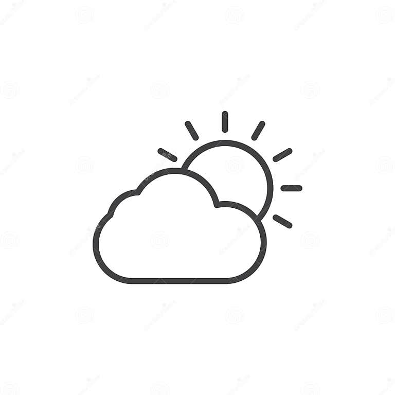 Cloud Sun Icon Set. Rainy or Cloudy Weather Forecast Vector Symbol in ... Cloud Sun Icon Set. Rainy or Cloudy Weather Forecast Vector Symbol in ...