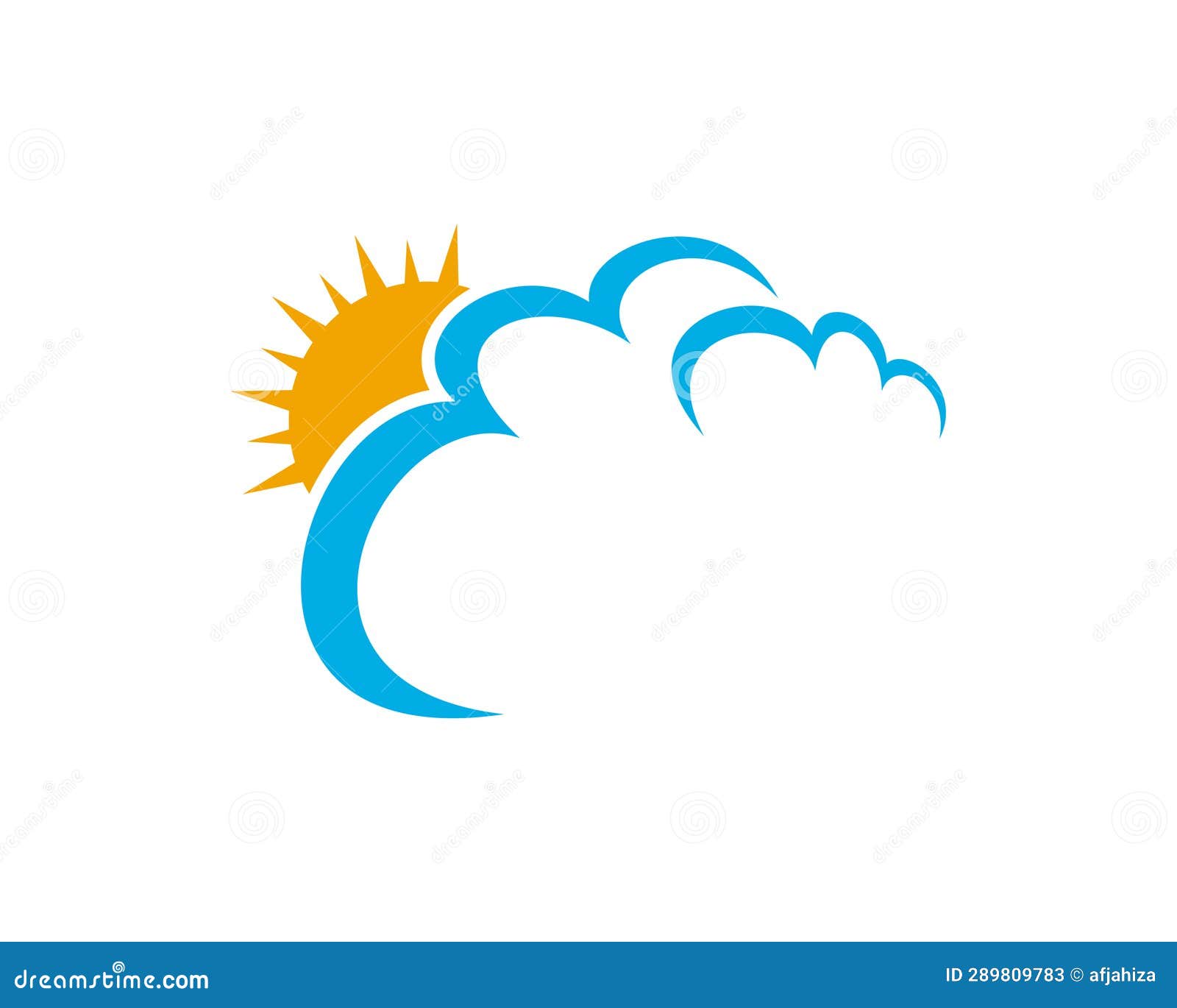 Cloud sun logo template 1 stock vector. Illustration of abstract ...