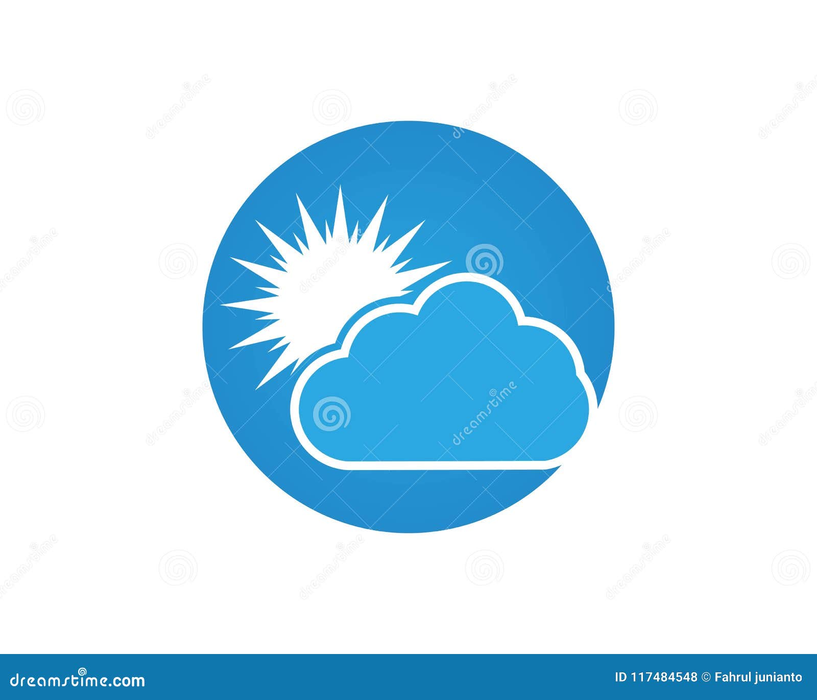 Cloud and Sun Weather Logo Design Template Stock Illustration ...
