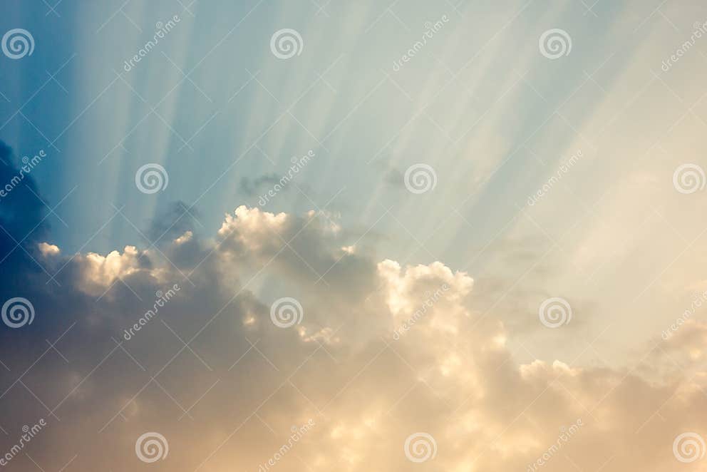 Cloud and sunray stock image. Image of beautiful, cloudscape - 37446073
