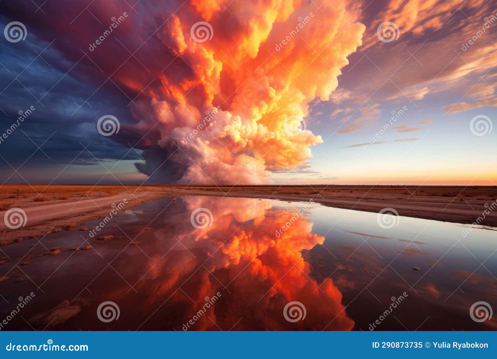 Cloud Sunset Explosion. Generate Ai Stock Image - Image of heat, heaven: 290873735