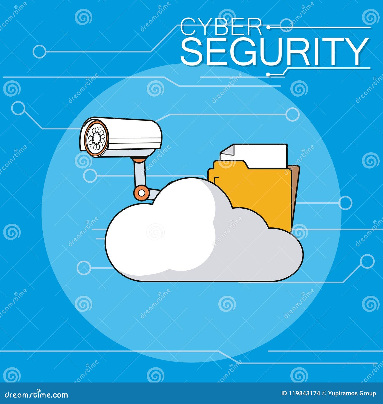 Cyber security emblem stock vector. Illustration of digital - 119843174