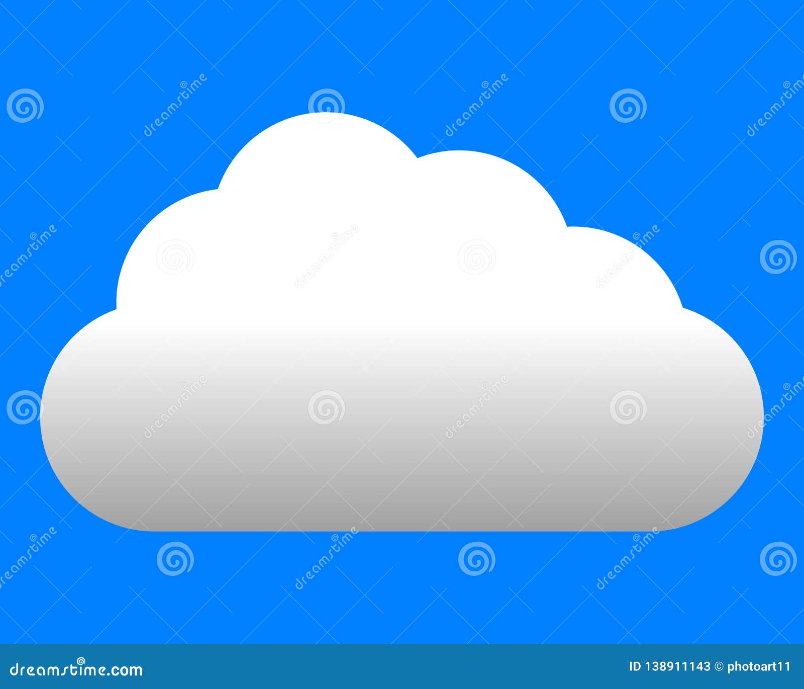 Cloud Symbol Icon - White Gradient, Isolated - Vector Stock Vector ...