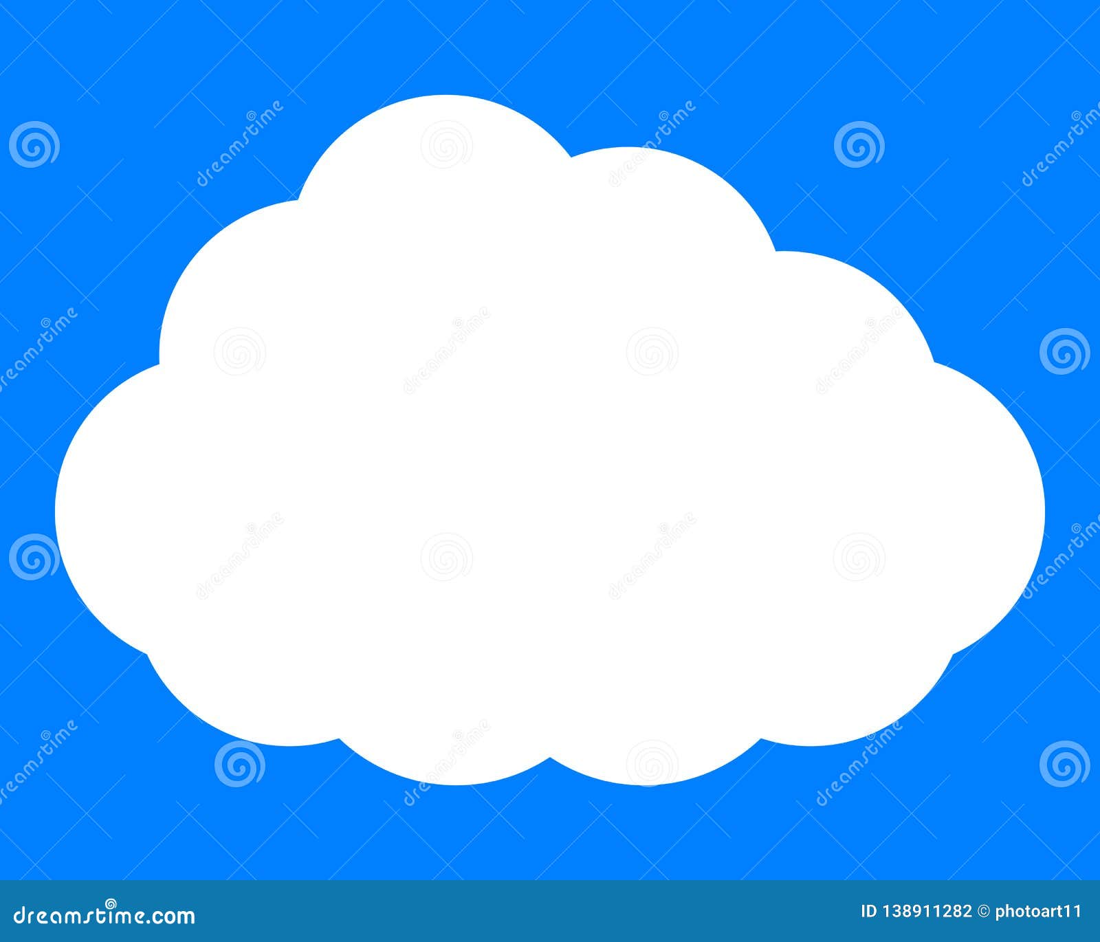 Cloud Symbol Icon - White Simple, Isolated - Vector Stock Vector ...