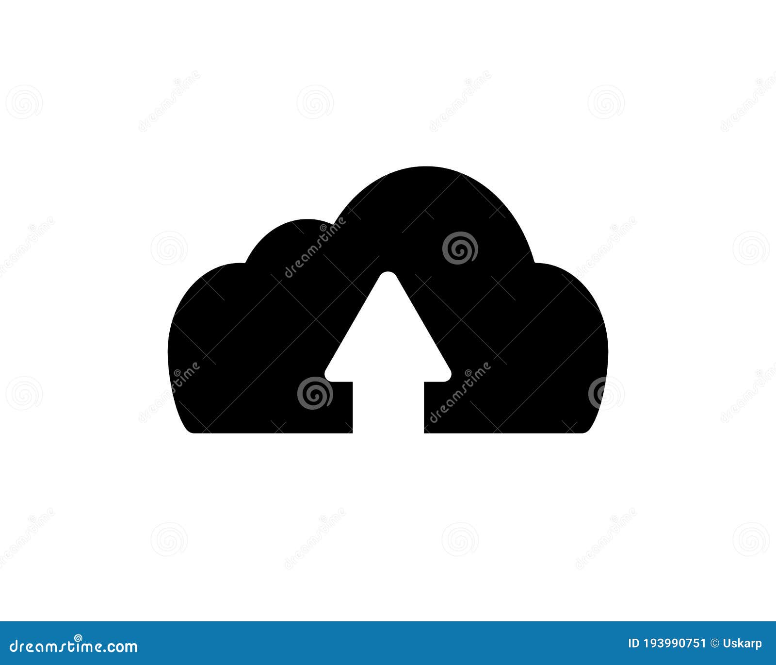 Cloud Sync Arrow Line Icon. Backup and Restore Data Cloud Storage Sign ...