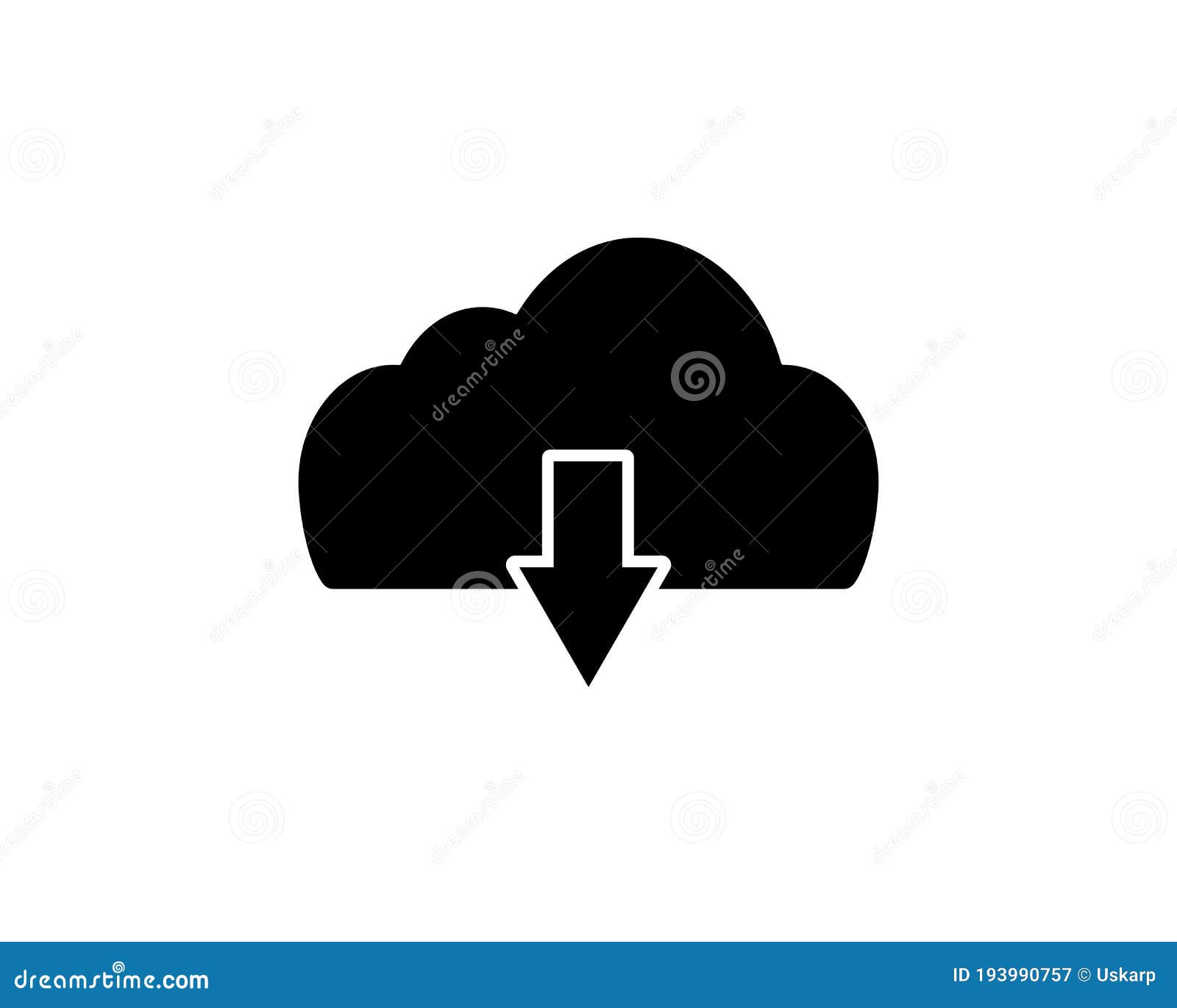 Cloud Sync Arrow Line Icon. Backup and Restore Data Cloud Storage Sign ...