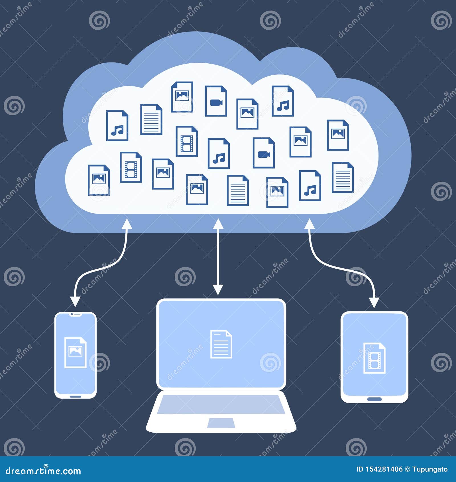 Cloud sync stock vector. Illustration of vector, internet - 154281406