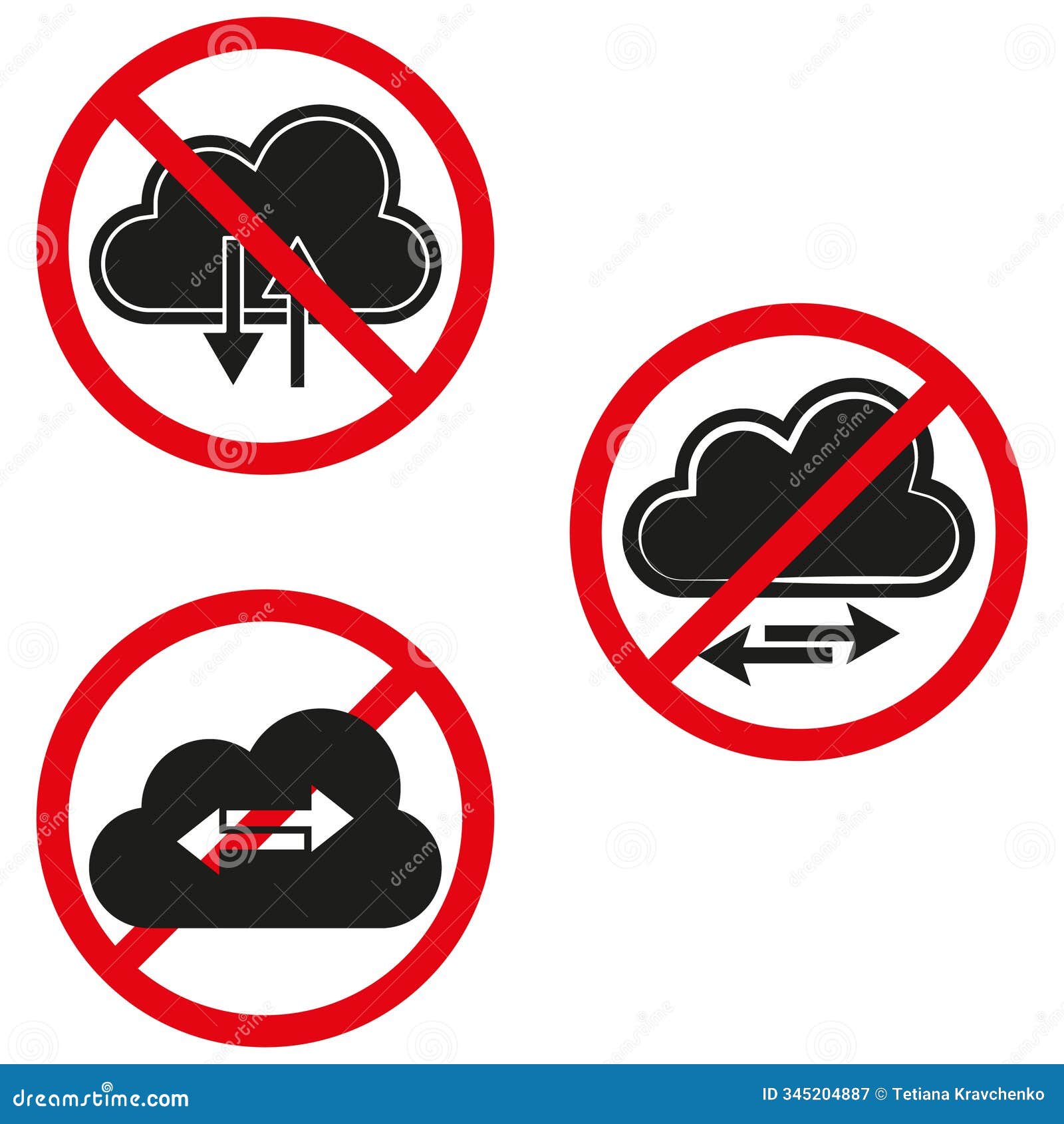 Prohibition Of Sharing Personal Information Icons. No Link Sharing ...