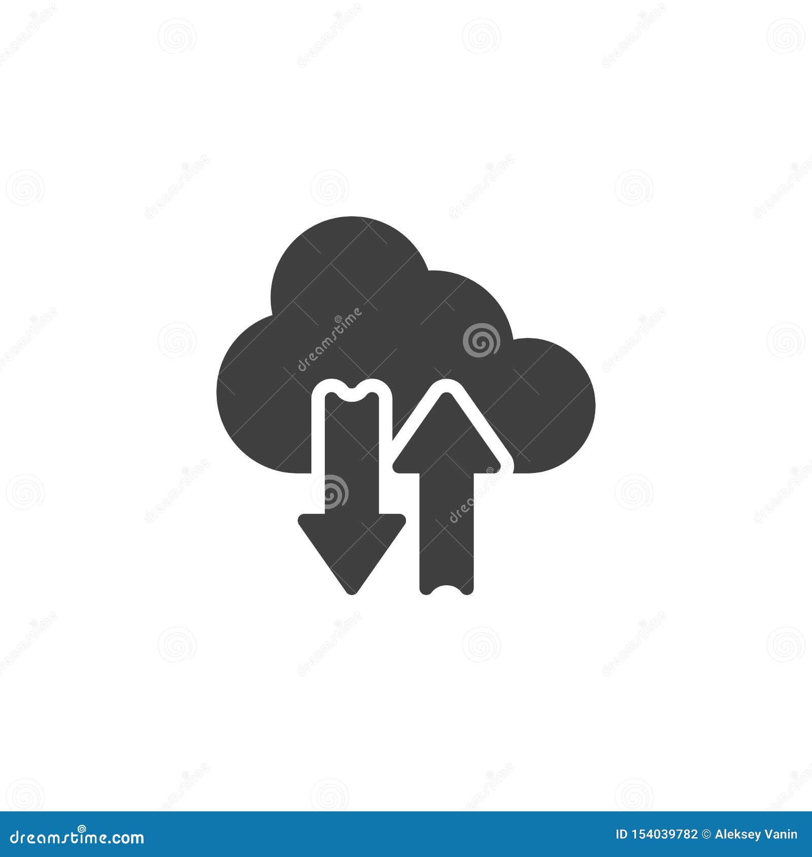 Cloud sync vector icon stock vector. Illustration of hosting - 154039782