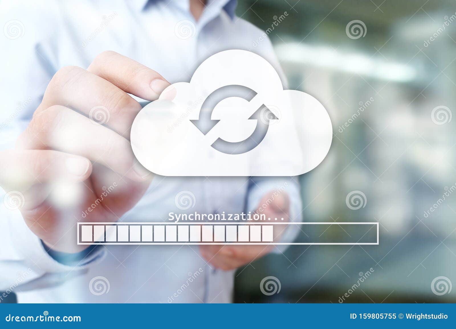 Cloud Synchronization, Data Storage, Internet and Computing Concept on ...