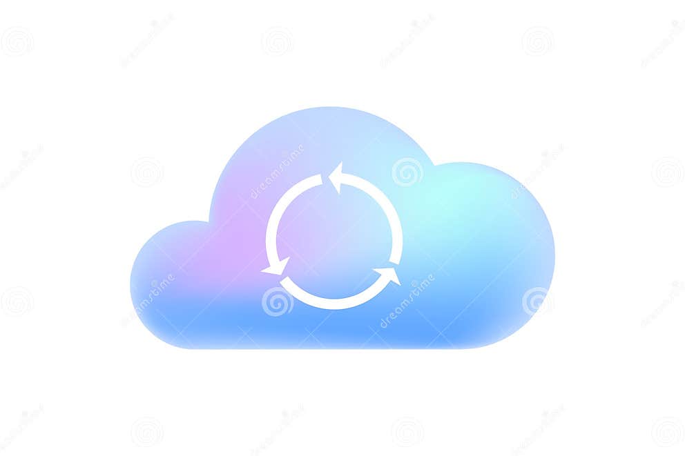Cloud synchronization icon stock illustration. Illustration of intelligence - 349791806