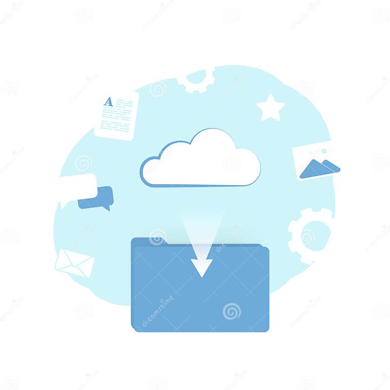 Cloud Syncing and Backup Storage Illustration Concept. Online Backup ...