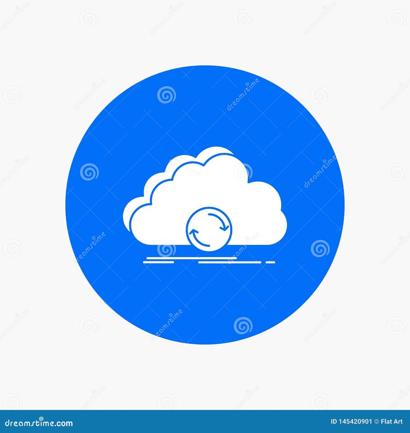 Cloud, Syncing, Sync, Data, Synchronization White Glyph Icon in Circle ... Cloud, Syncing, Sync, Data, Synchronization White Glyph Icon in Circle ...