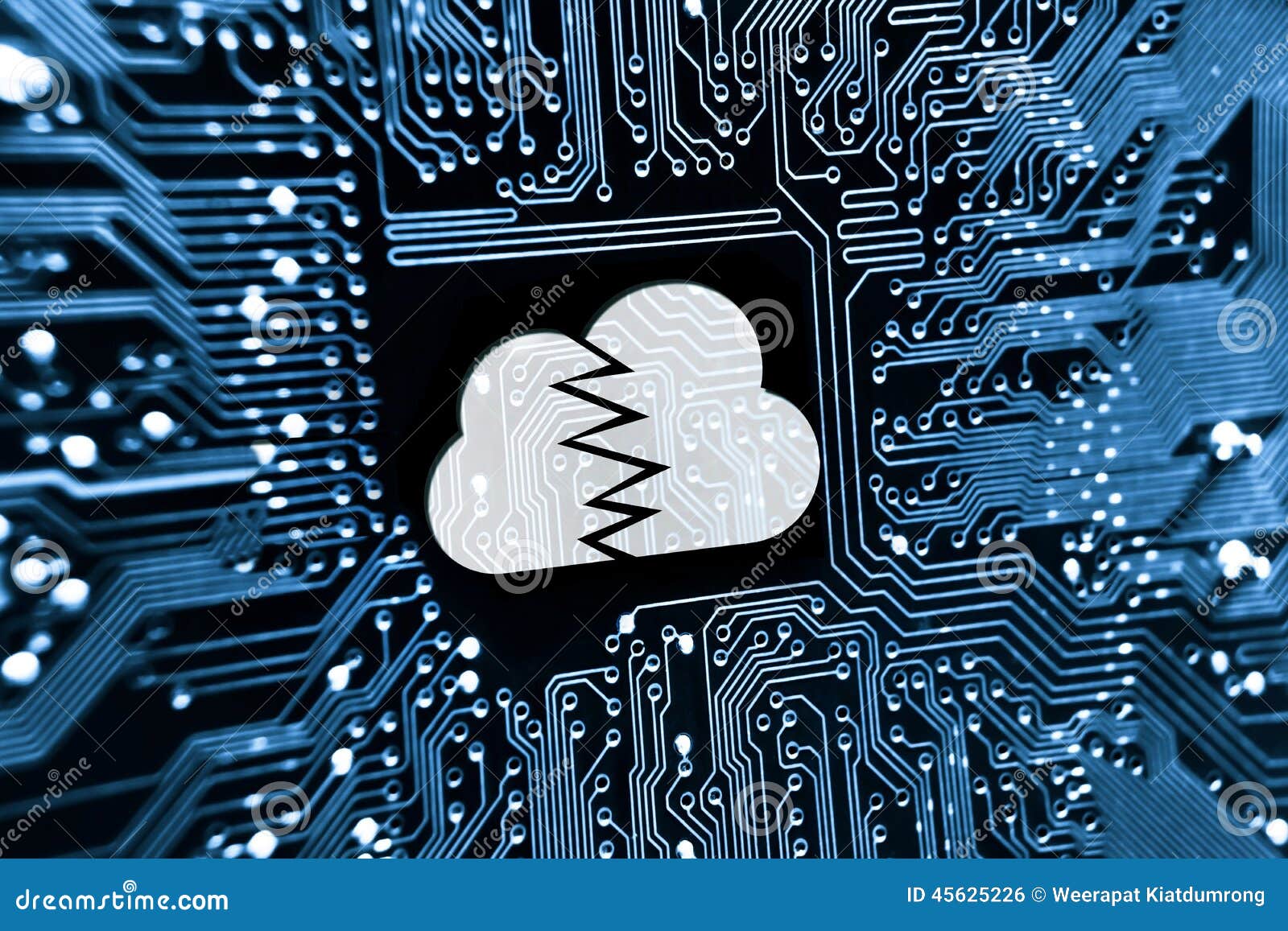 Cloud system hacked stock photo. Image of networking - 45625226