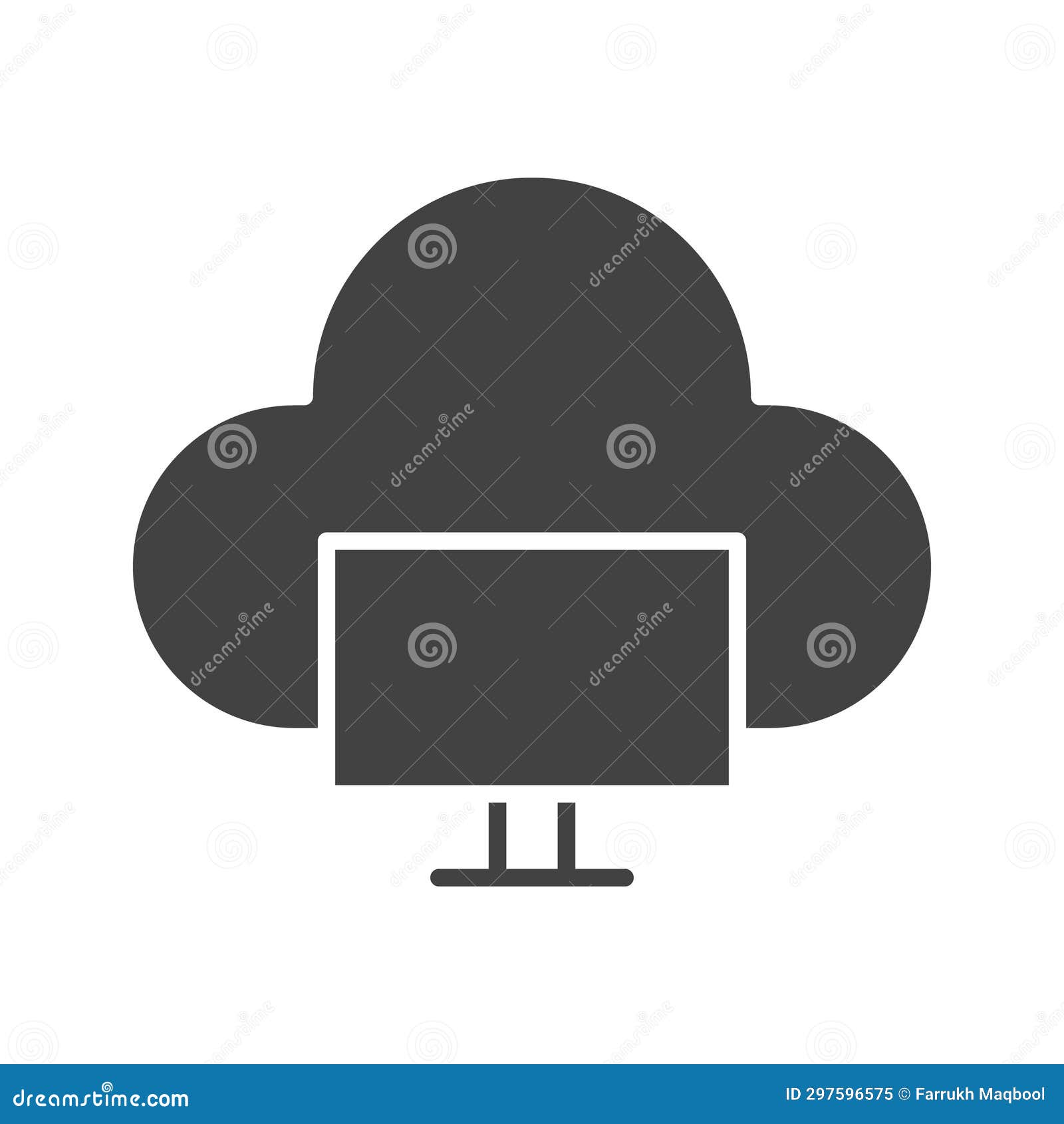 Cloud System Icon Vector Image. Stock Vector - Illustration of ...